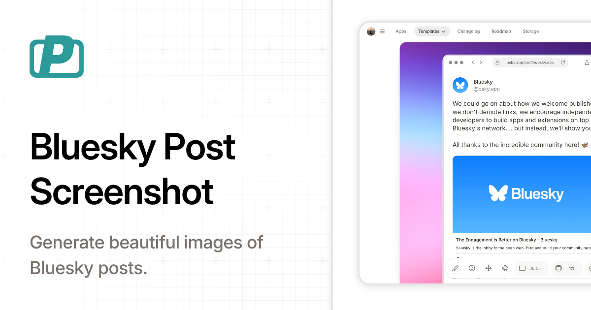 Bluesky Screenshot Generator – PostSpark
